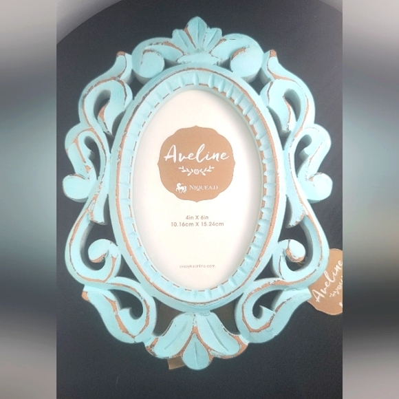 Niquead | Accents | Vintage Blue Picture Frame | Poshmark